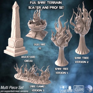 Spirit Terrain, Scatter, Scenery - Gravestone, Graveyard, Flames ...