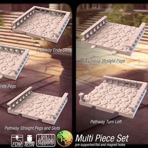 Courtyard Terrain - Pillars, Banners, Shrubbery, Plants, Flower Beds ...