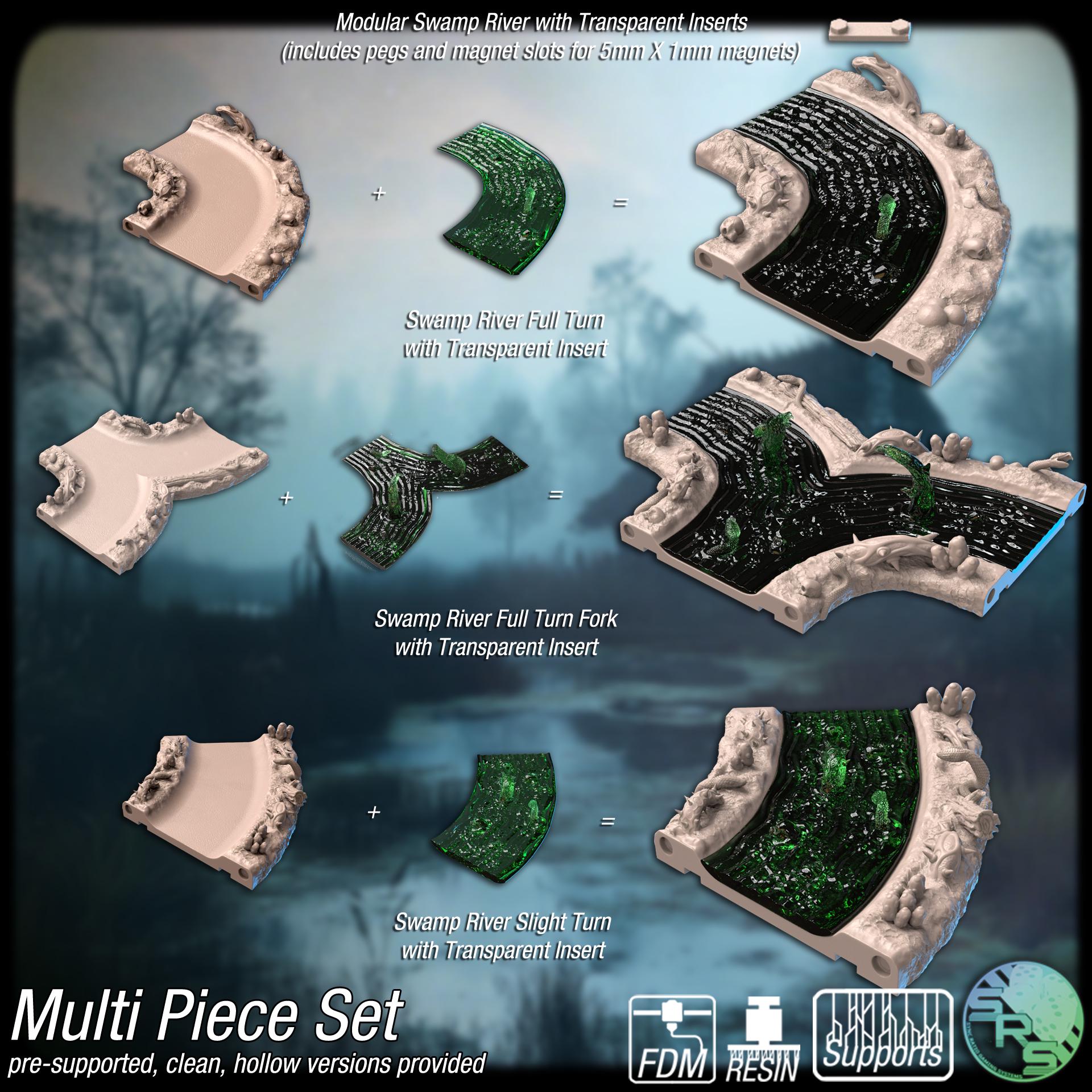 Poison Swamp Terrain - Logs, Trees, Docks, Bog, Skull, Pools, Huts, Hag ...
