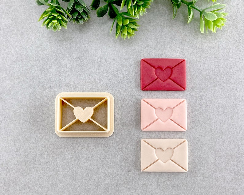 Love Letter Valentine's Day Clay Cutter Envelope With - Etsy