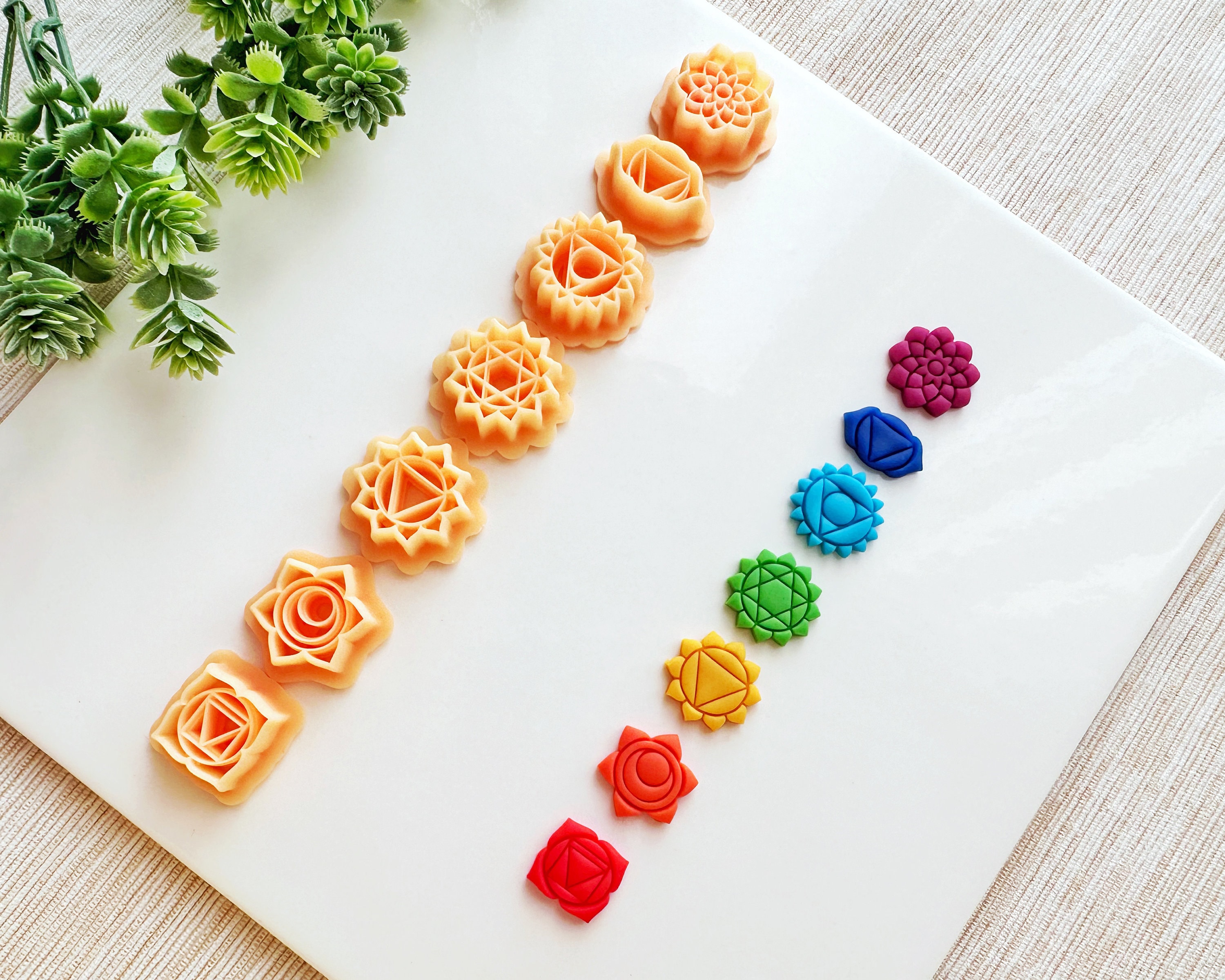 7 Chakra Symbols Clay Cutters - Mystical Craft Tools for Spiritual ...