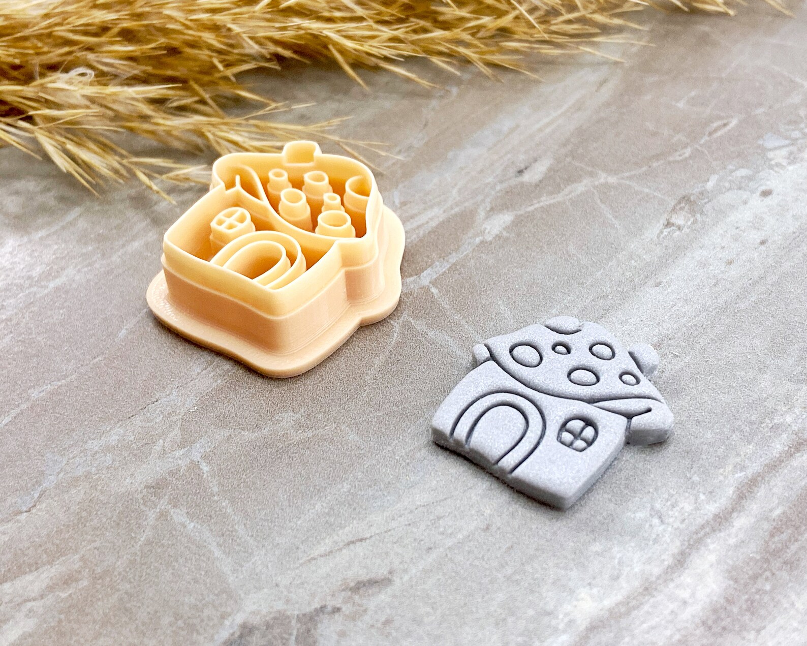 Mushroom House Clay Cutter, Fall Clay Cutter, Autumn Themed Mushroom ...