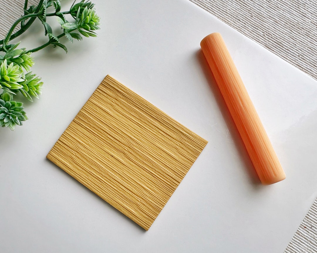 Brushed Metal & Wood Clay Texture Roller, Polymer Clay Texture Roller ...