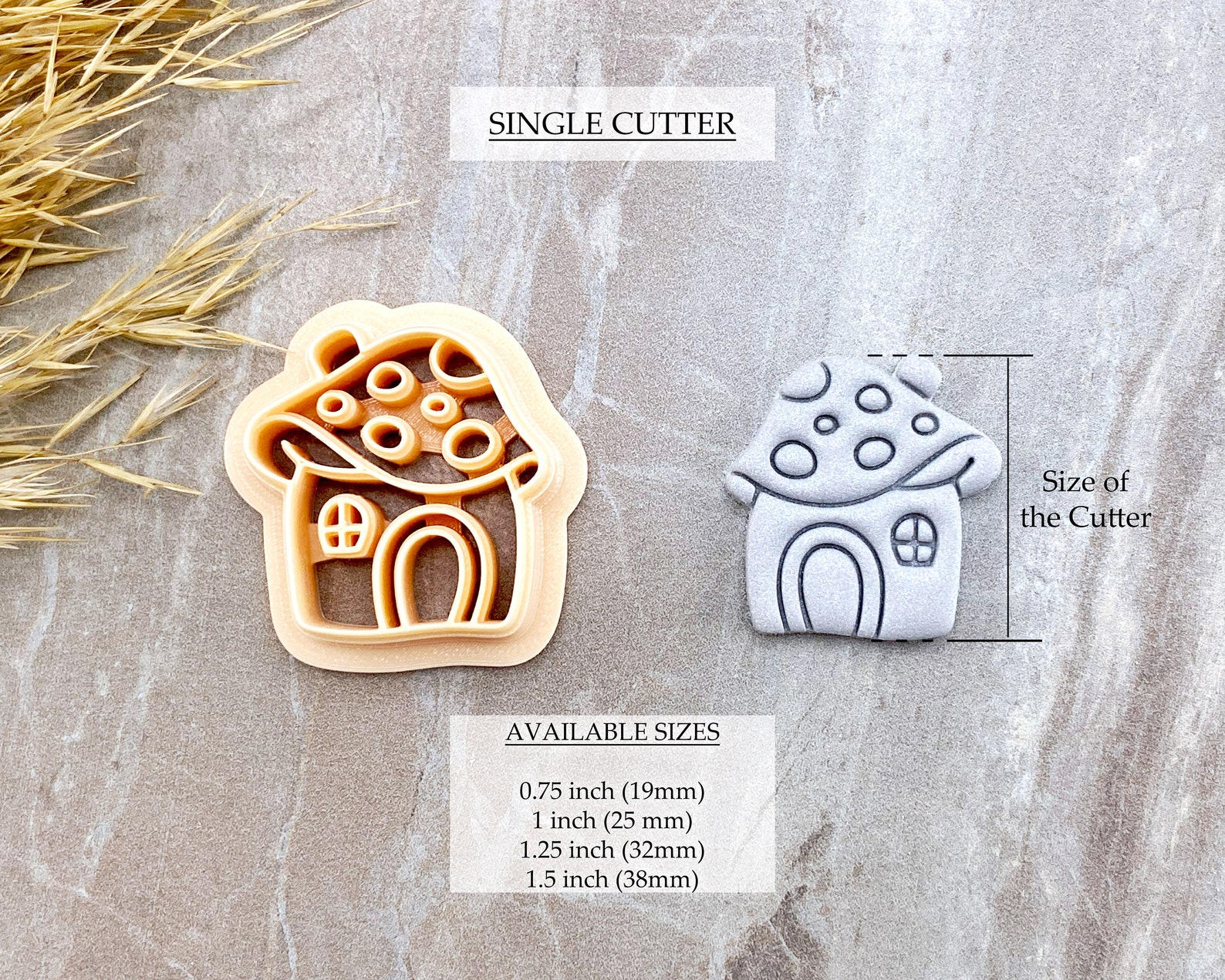Mushroom House Clay Cutter, Fall Clay Cutter, Autumn Themed Mushroom ...