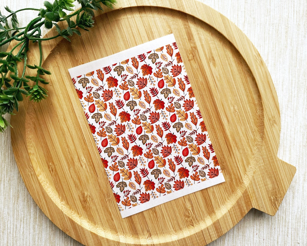Fall Leaves Clay Transfer Sheet, Water Soluble Transfer Paper, Polymer ...