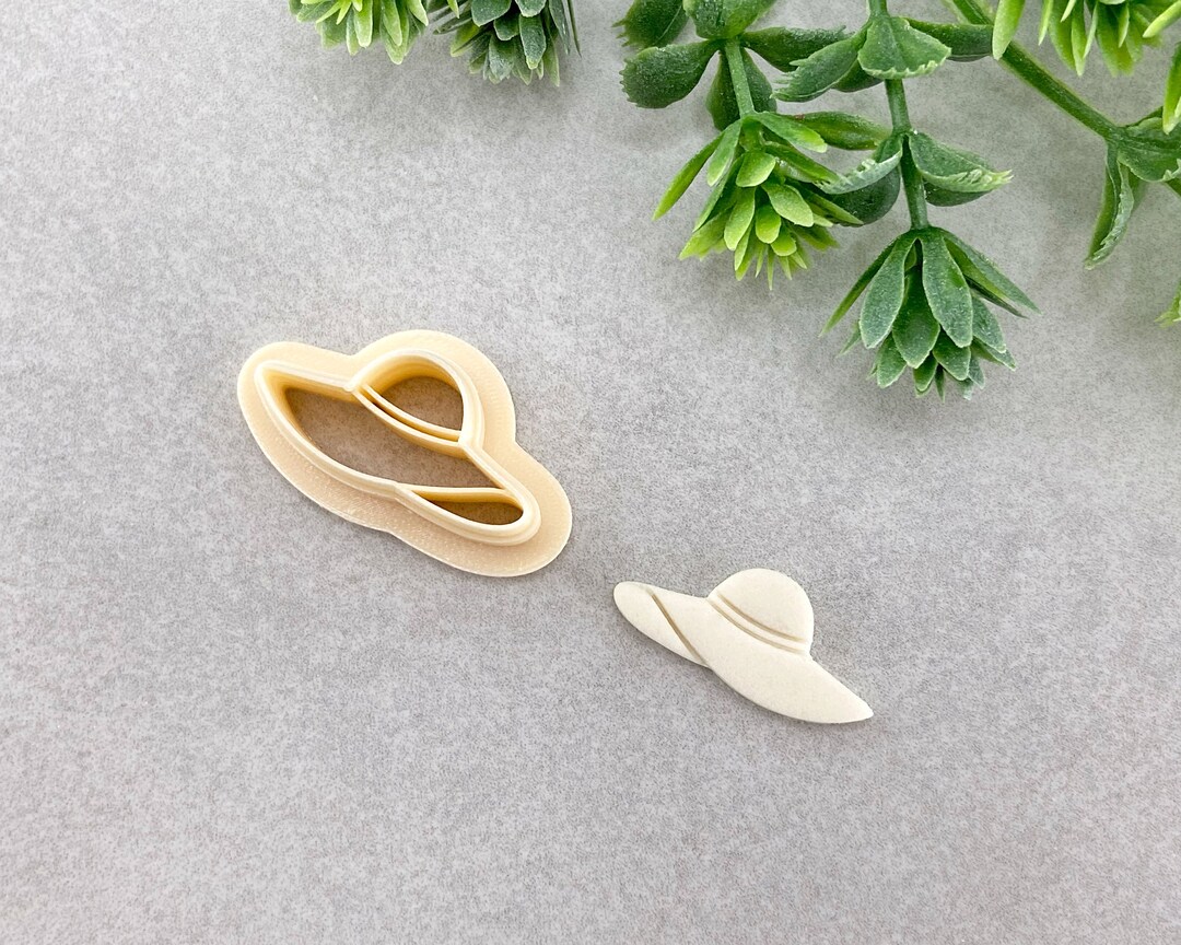 Straw Hat Summer Clay Cutter Beach Hat Summer Polymer Clay - Etsy