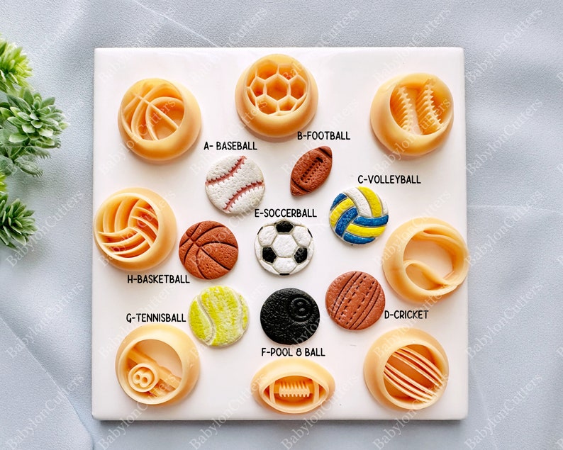 Sports Balls Clay Cutters, Summer Polymer Clay Earring Cutter ...