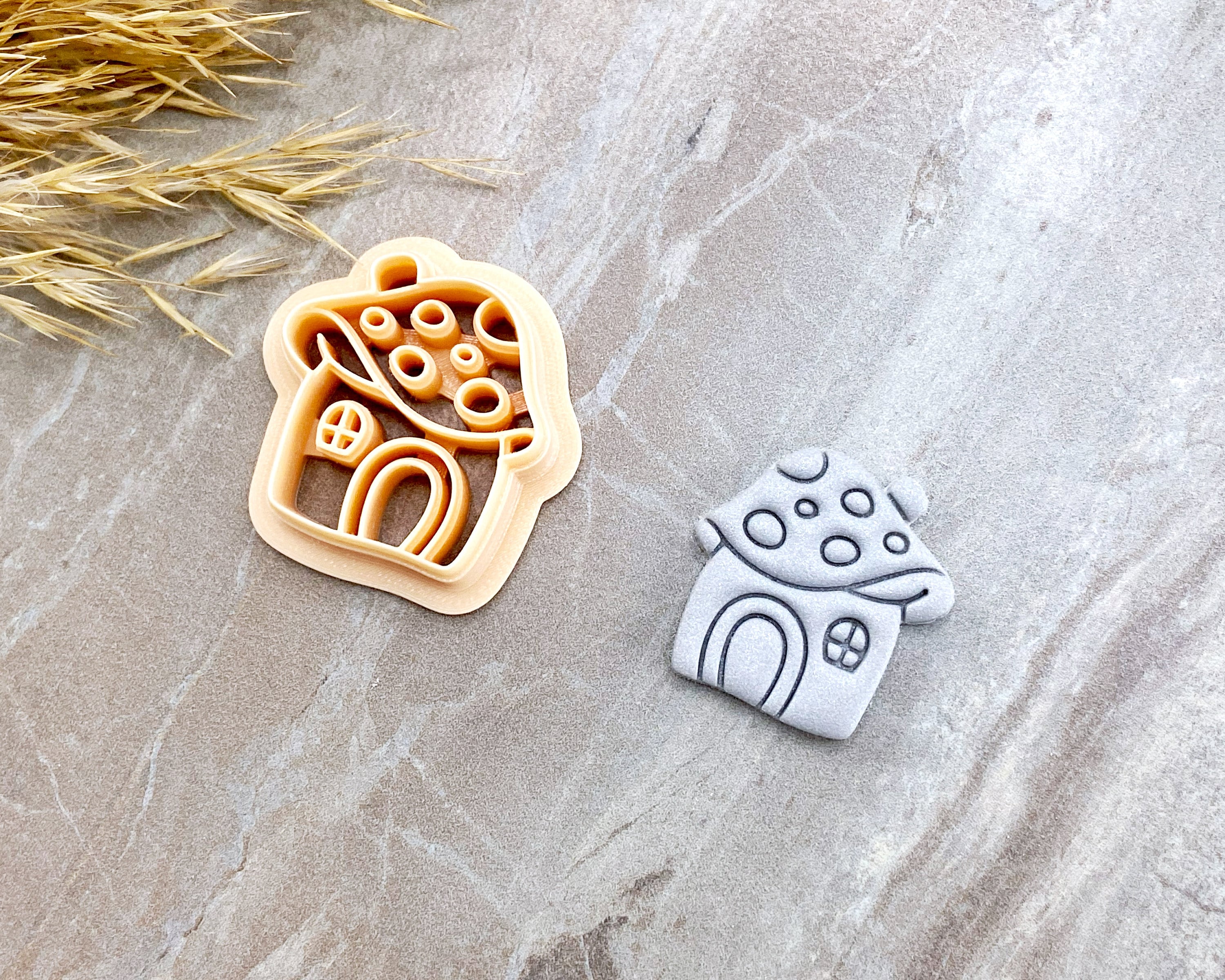 Mushroom House Clay Cutter, Fall Clay Cutter, Autumn Themed Mushroom ...