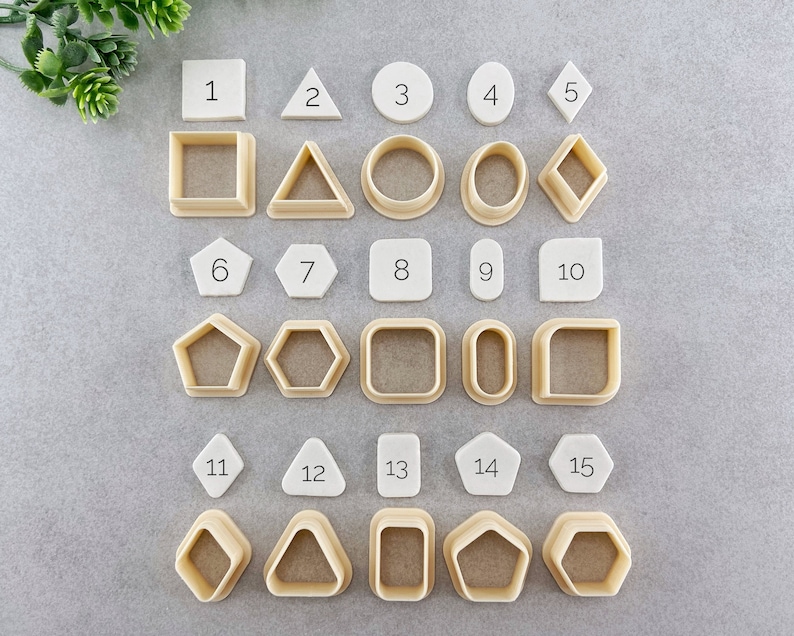 Basic Shapes Clay Cutters Geometric Shapes Polymer Clay - Etsy
