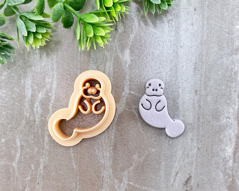 Manatee Clay Cutter Animal Polymer Clay Cutter Cookie & - Etsy