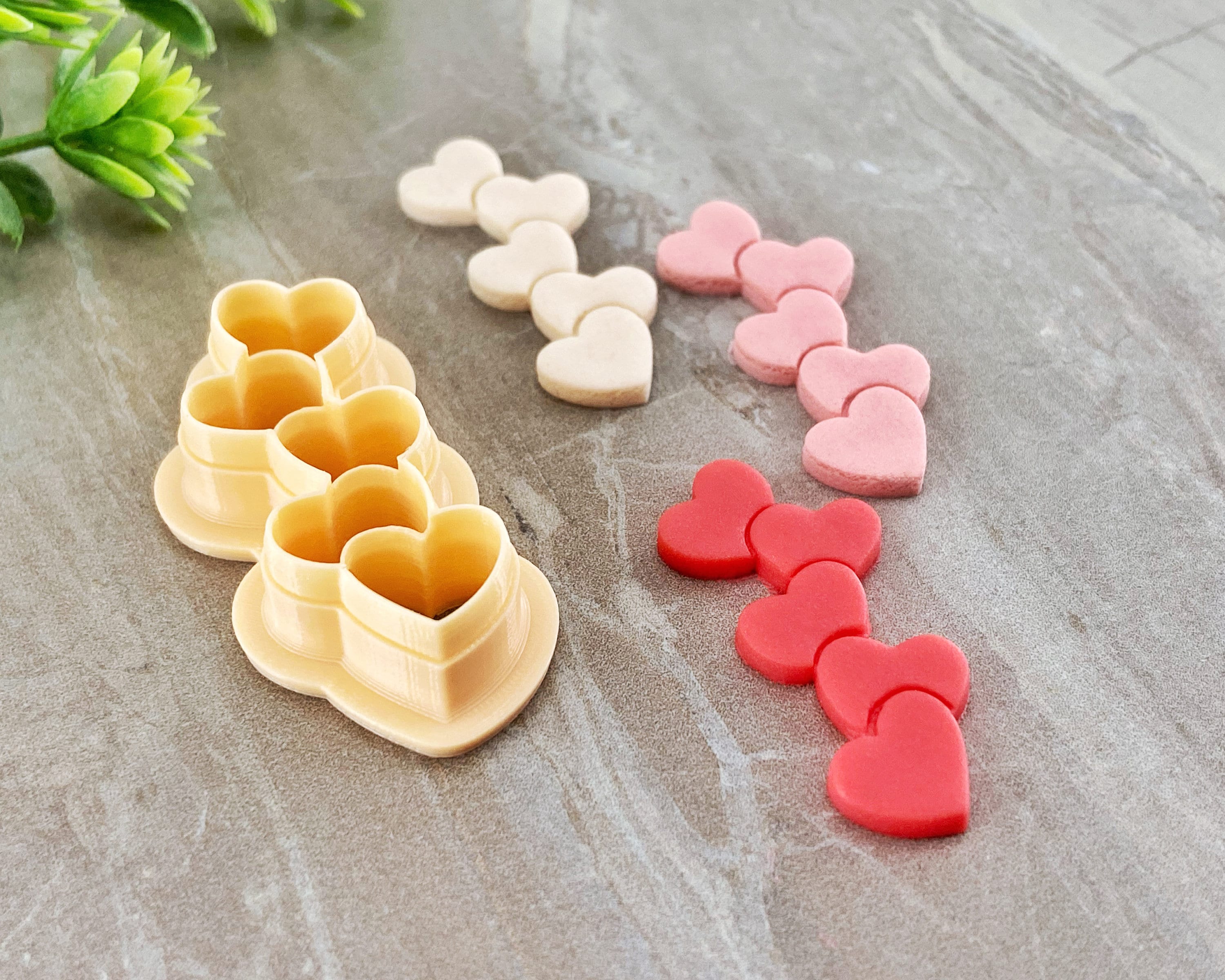 Stacked Hearts Clay Cutter Heart Shaped Polymer Clay Cutter - Etsy
