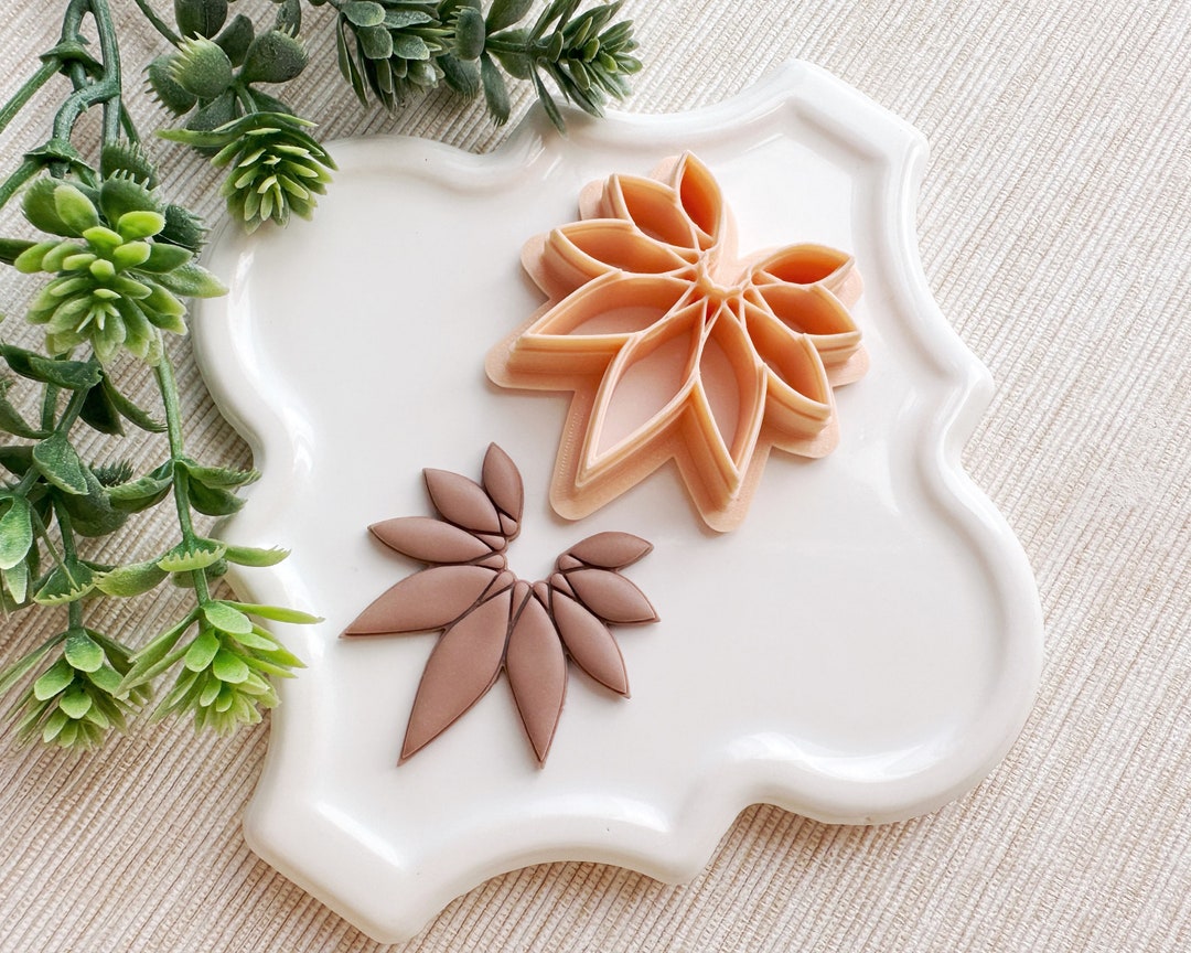 Spike Flower Spring Clay Cutter, Embossing Polymer Clay Cutter ...