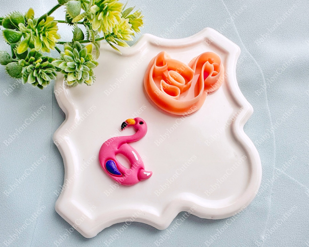 Flamingo Pool Float Clay Cutter, Summer Polymer Clay Earring Cutter ...