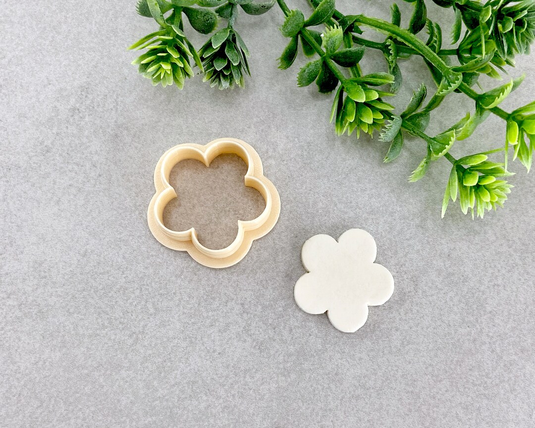 Daisy Clay Cutter, 5 Petal Flower Polymer Clay Cutter, Floral Earring ...