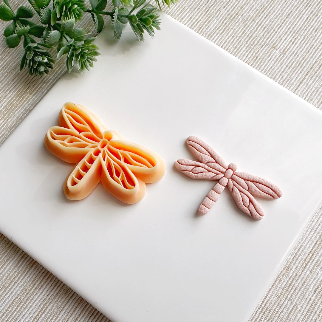Embossing Dragonfly Spring Clay Cutter, Polymer Clay Cutter for Spring ...