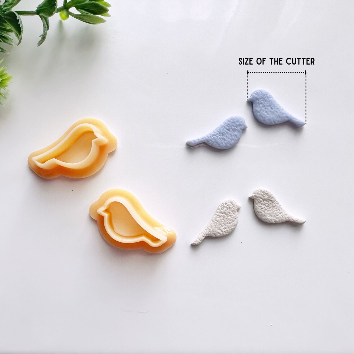 Birds Spring Clay Cutter Set, Bird Shaped Embossing Polymer Clay Cutter ...