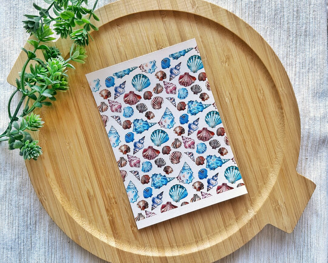 Seashells Summer Clay Transfer Sheet, Water Soluble Transfer Paper ...