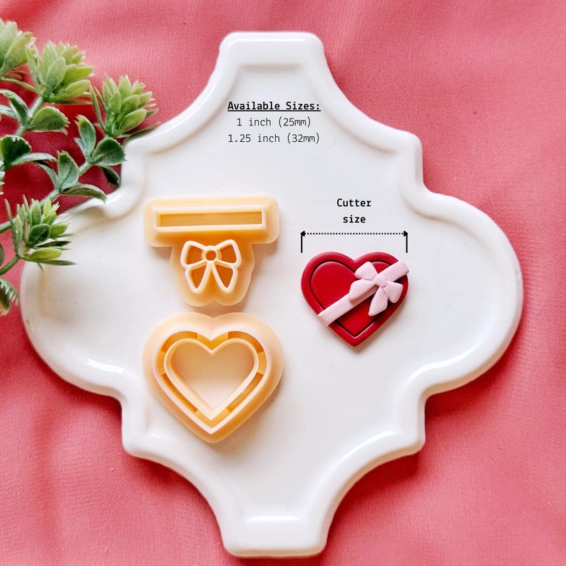 Chocolate Box Heart Clay Cutters, Valentine Earring Cutter for Polymer ...