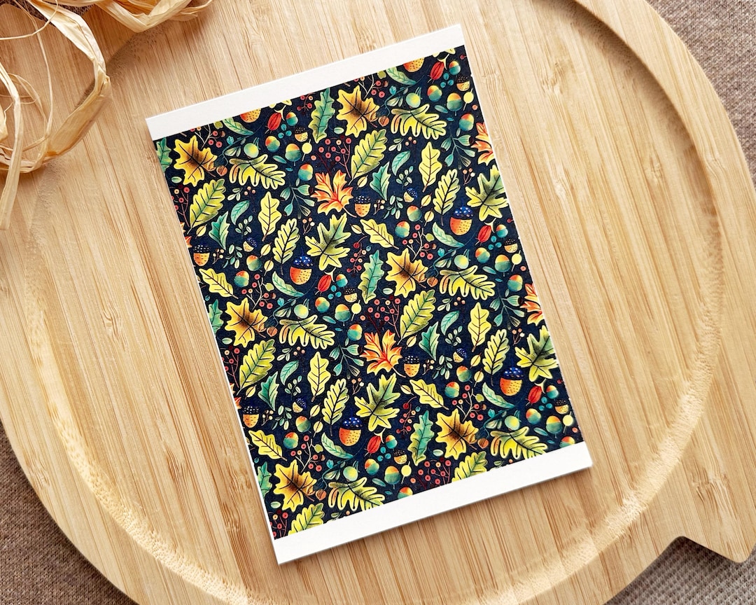 Dark Fall Foliage Clay Transfer Sheet, Water Soluble Transfer Paper, Polymer Clay Image ...