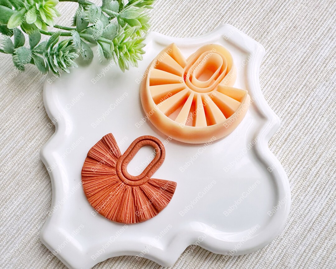 Macrame Fan Cutout Clay Cutter, Embossing Polymer Clay Cutter, Detailed ...