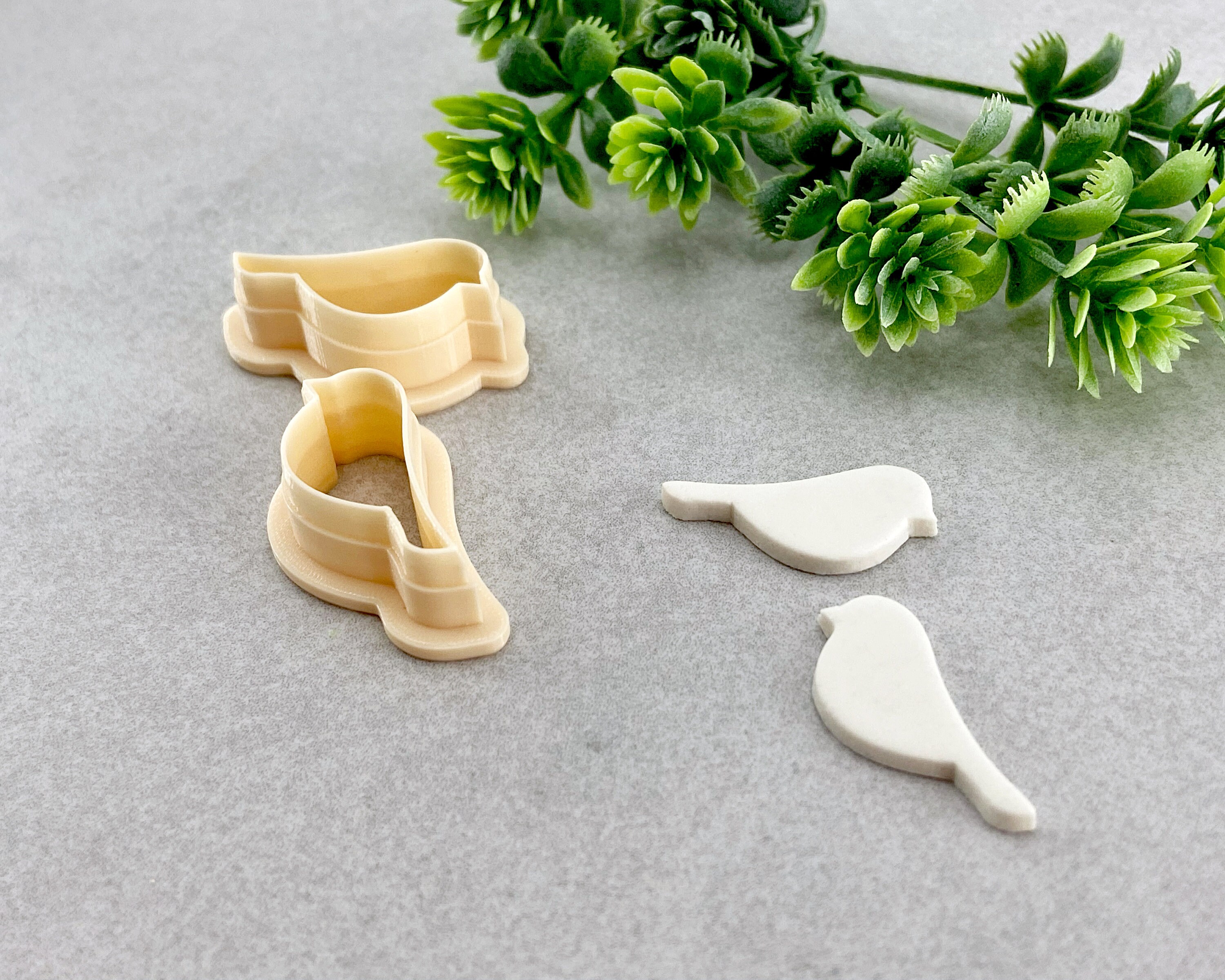 Birds Spring Clay Cutter Set Bird Shaped Embossing Polymer - Etsy