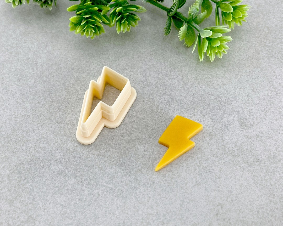 Lightning Bolt Polymer Clay Cutter, Sharp Thunderstrike Jewelry Making ...