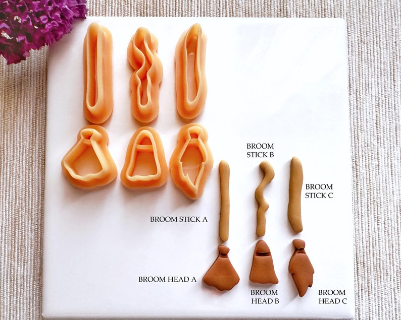 Witches Broom Clay Cutter Set, Spooky Halloween Clay Cutter, Halloween ...