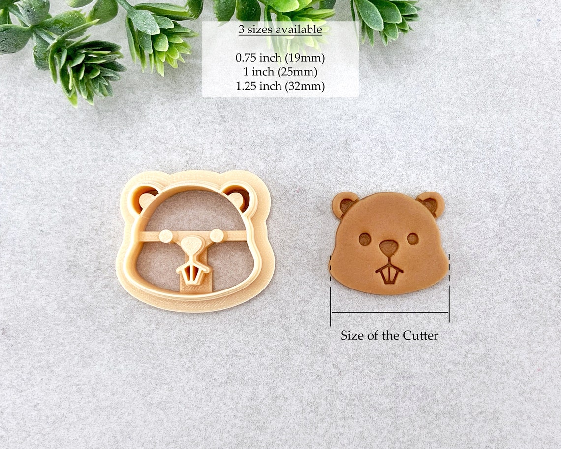 Canada Beaver Face Clay Cutter, Canada Day Clay Cutter, Beaver Polymer ...