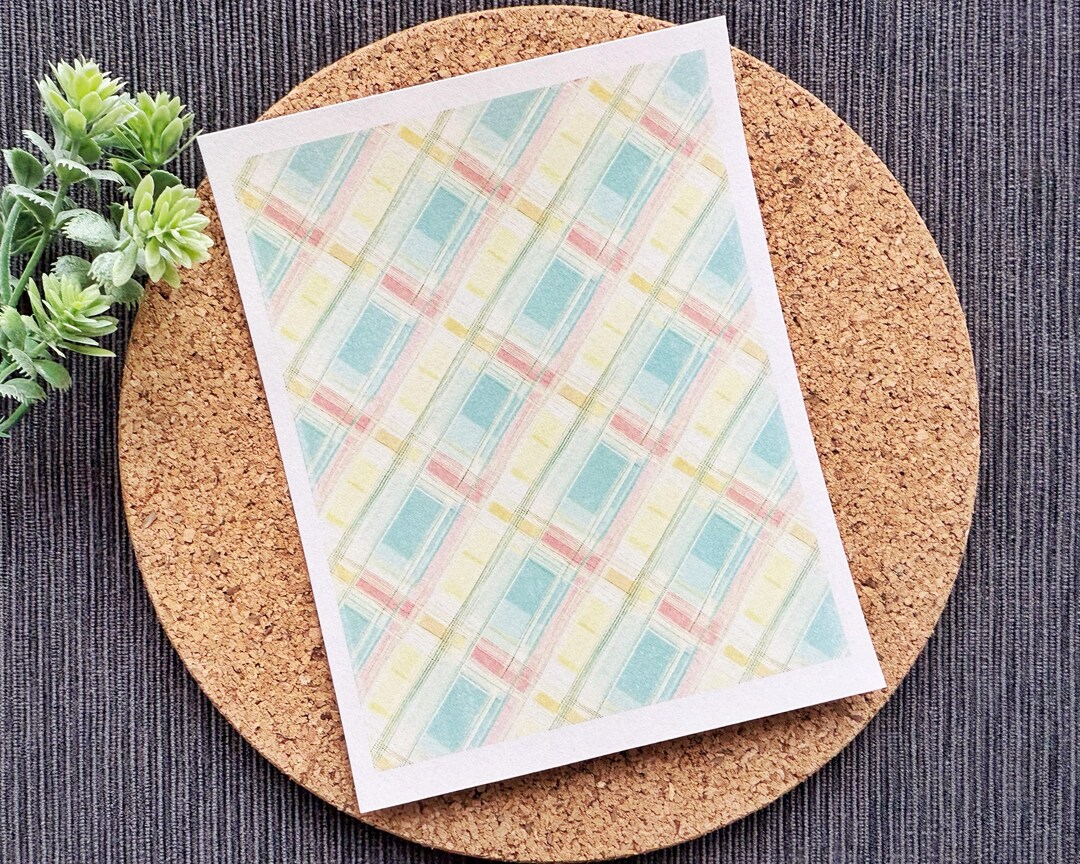 Soft Plaid Polymer Clay Transfer Sheet – Pastel Spring Tartan Design - Etsy