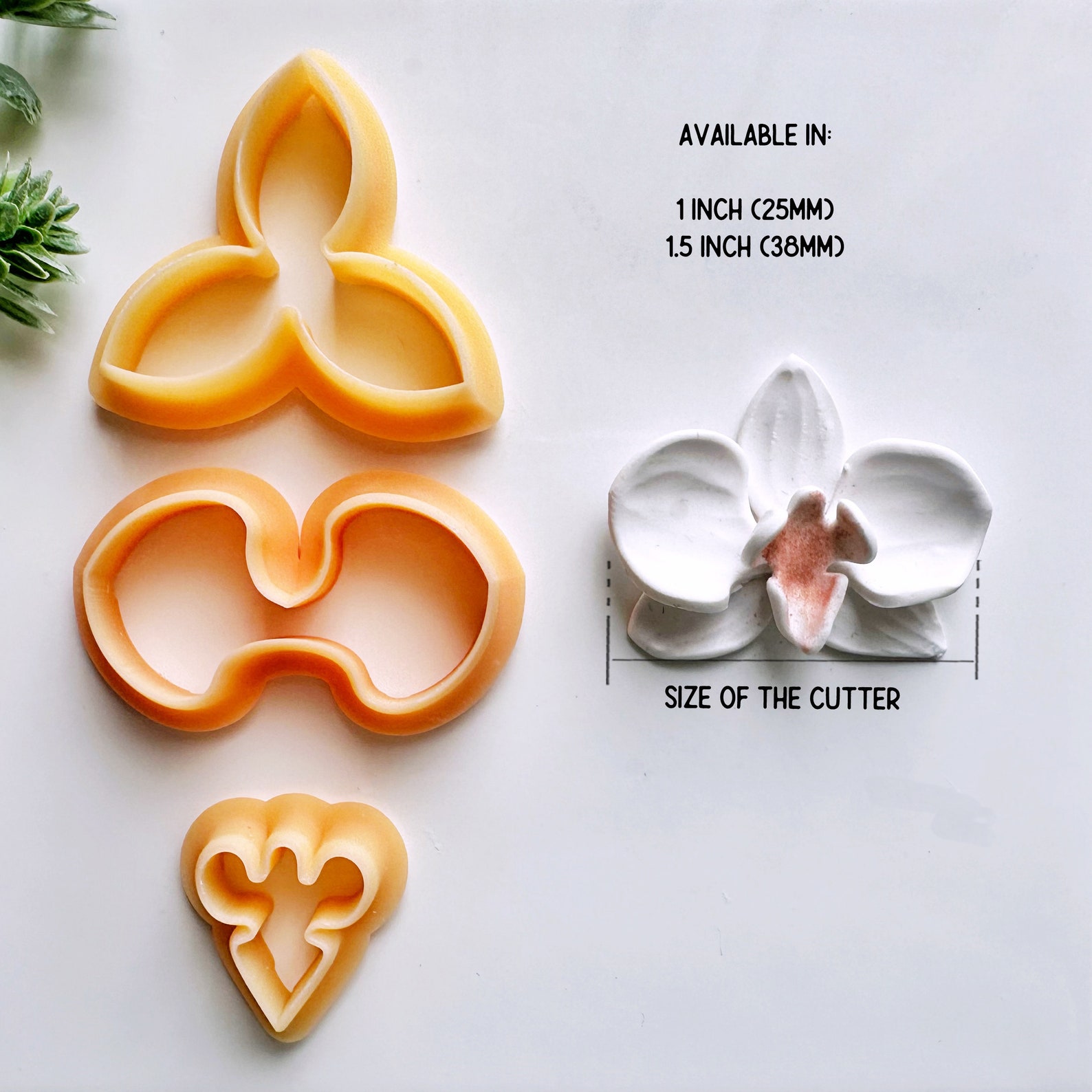 Orchid Spring Clay Cutter Set of 3, Polymer Clay Cutter for Spring ...
