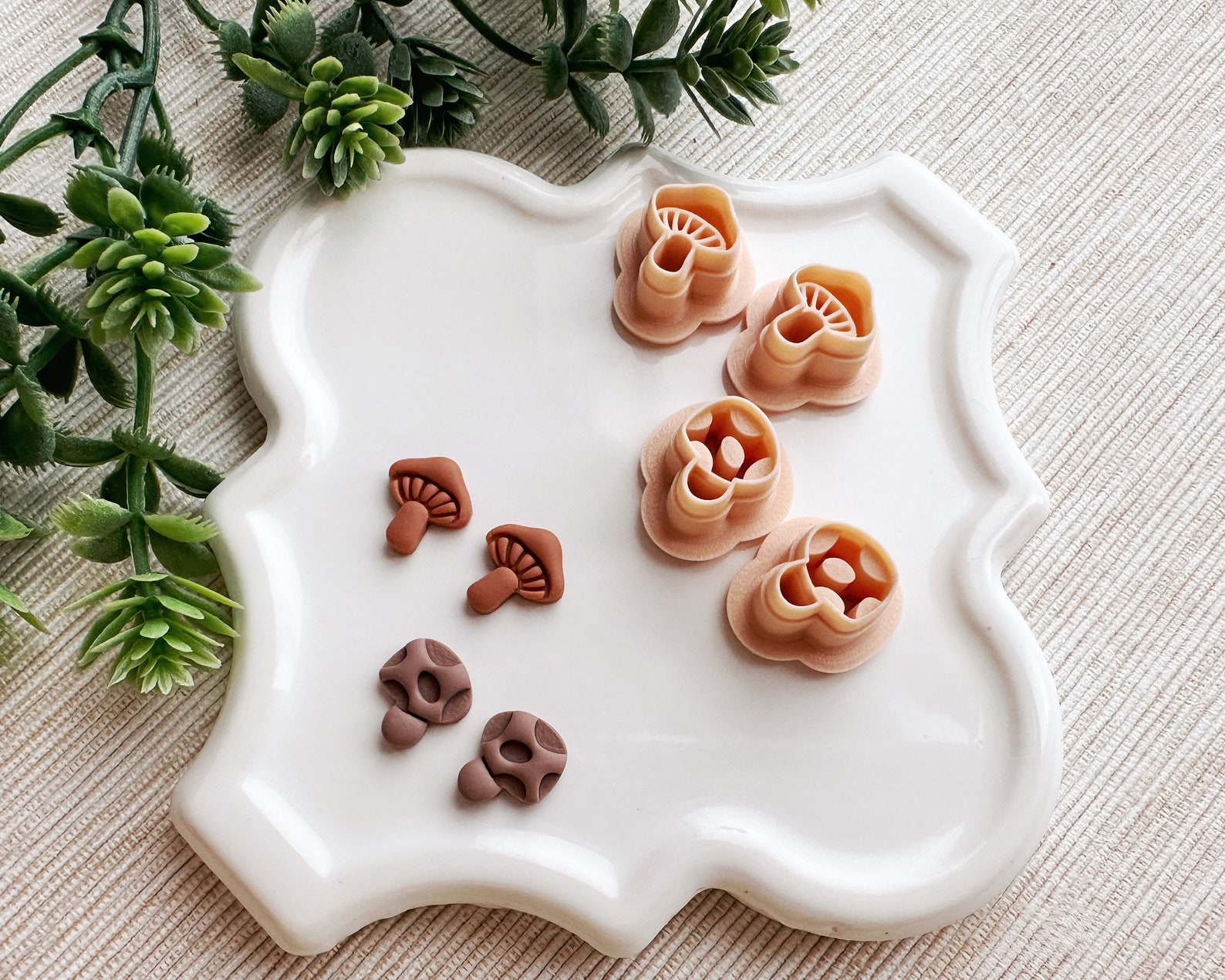 Mushrooms Spring Clay Cutter Set, Polymer Clay Cutter, Spring Mushrooms ...