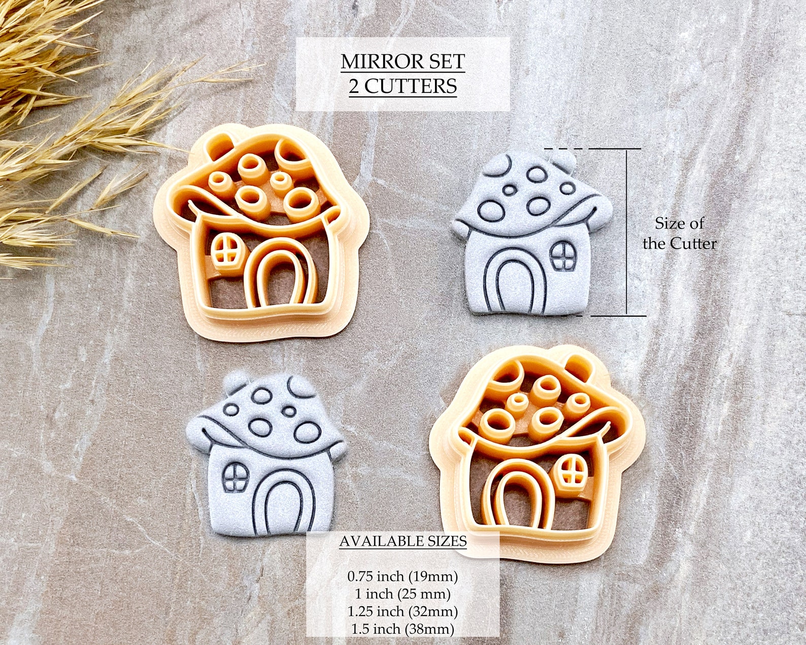 Mushroom House Clay Cutter, Fall Clay Cutter, Autumn Themed Mushroom ...