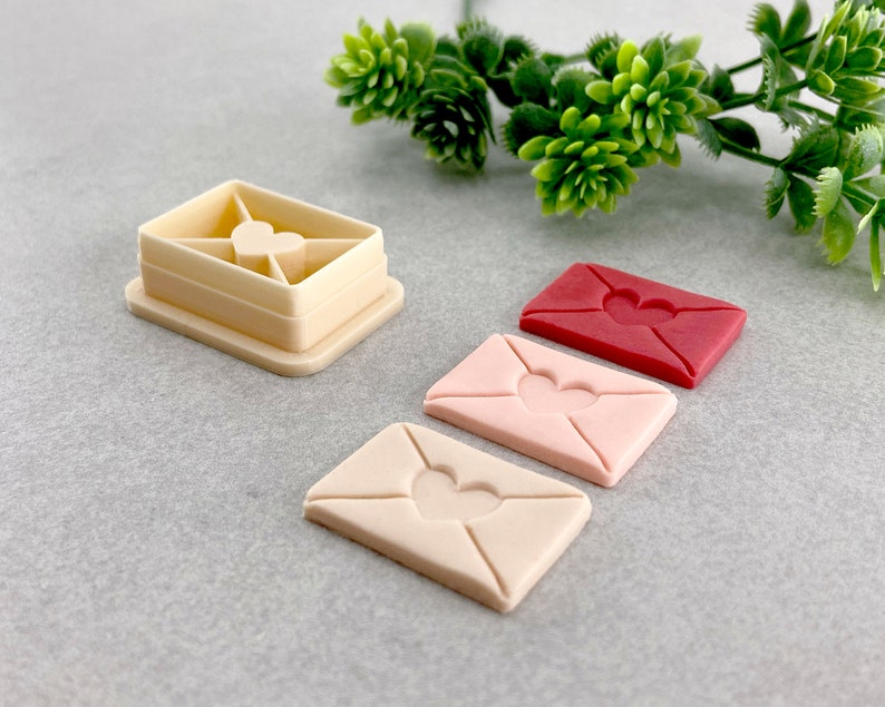 Love Letter Valentine's Day Clay Cutter Envelope With - Etsy