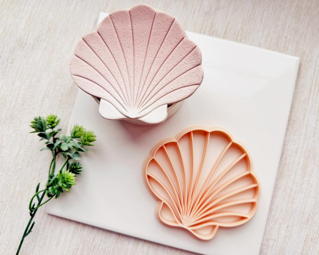 Scallop Shell Clay Cutter: Coastal Trinket Dish, Jewelry Tray - Etsy
