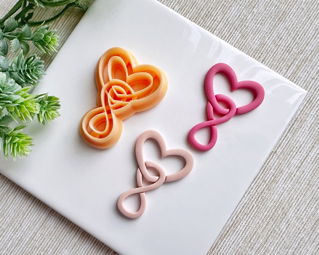Infinity Cutout Heart Dangle Polymer Clay Cutter Cutout - Etsy