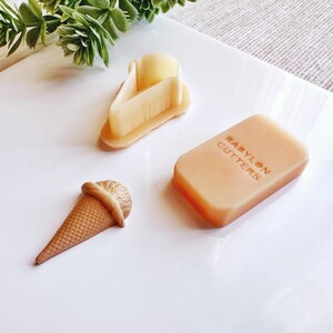 Ice Cream 3D Clay Cutter & Mold, Ice Cream Cornet Summer Clay Cutter in ...