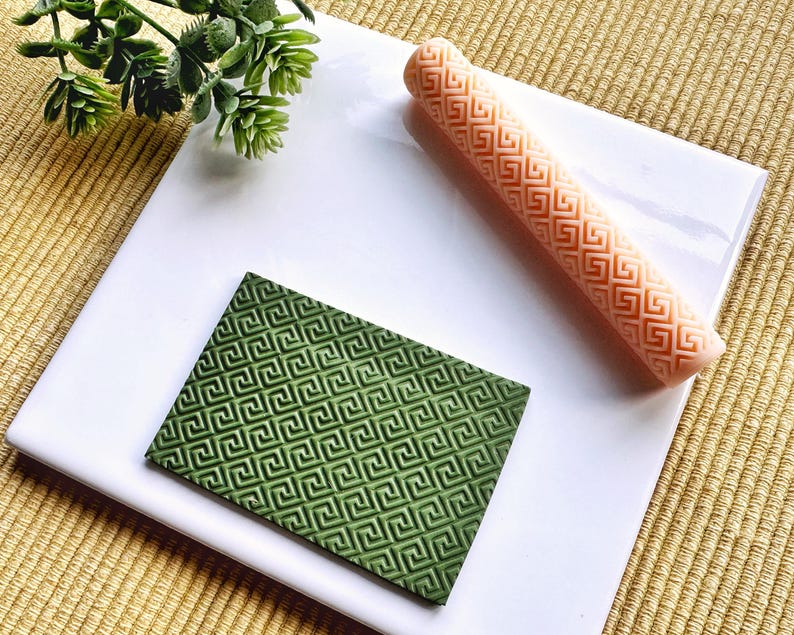 Geometric Lines Texture Roller for Polymer Clay – Modern Linear Pattern ...