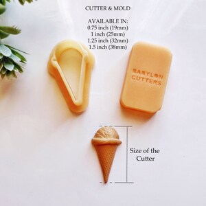 Ice Cream 3D Clay Cutter & Mold, Ice Cream Cornet Summer Clay Cutter in ...