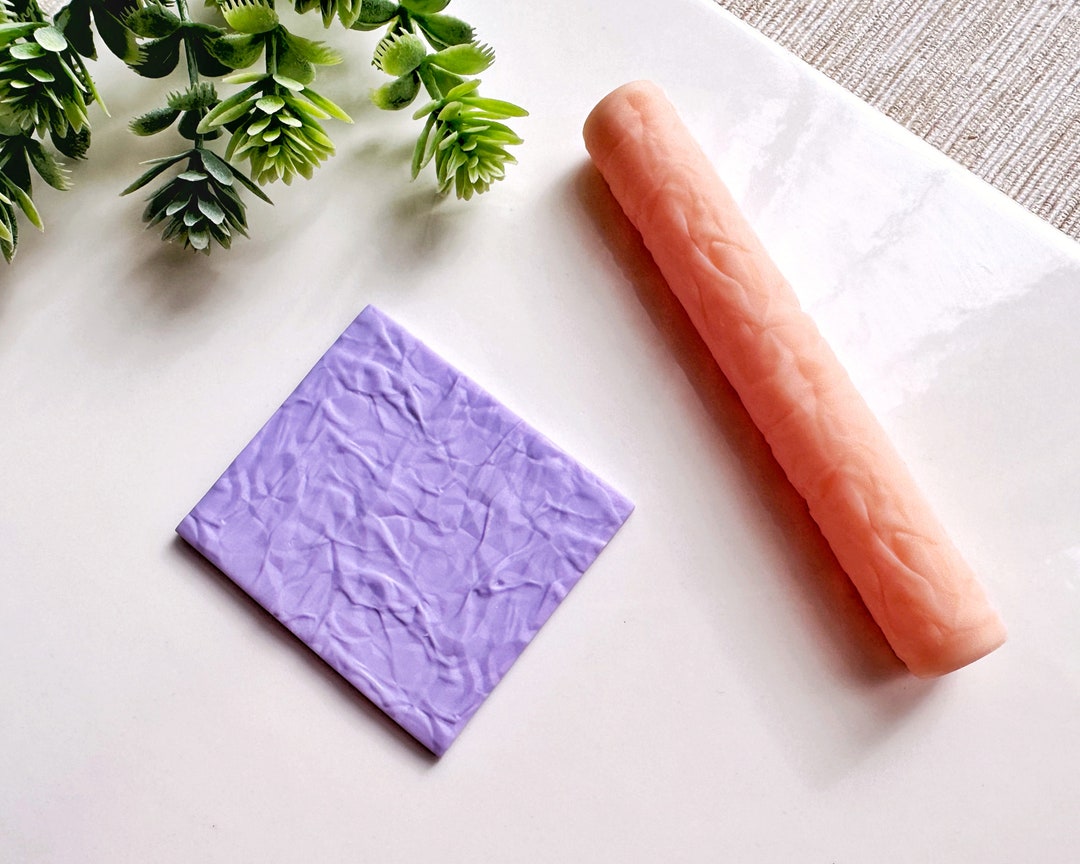 Wrinkled Paper Clay Texture Roller, Polymer Clay Texture Roller, Resin ...