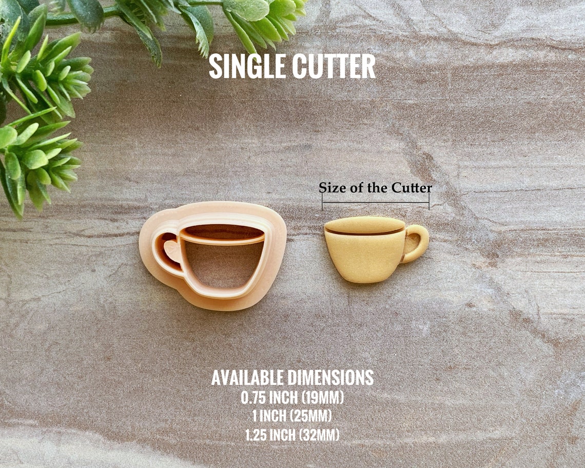 Teacup Clay Cutter, Fall Clay Cutter, Autumn Themed English Teacup ...