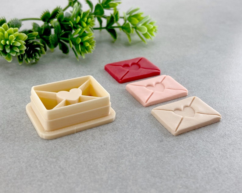 Love Letter Valentine's Day Clay Cutter Envelope With - Etsy
