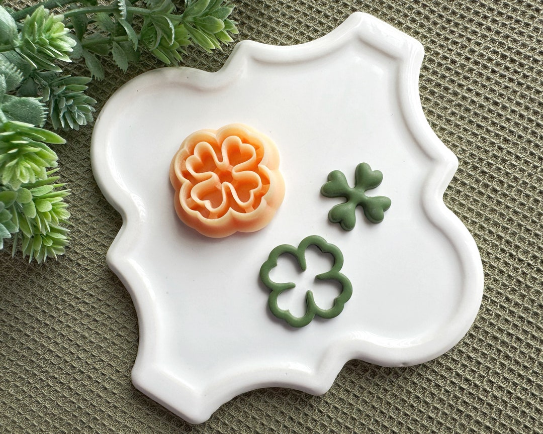 Cutout 4 Leaf Clover Clay Cutter, Shamrock St. Patrick's Day Clay ...