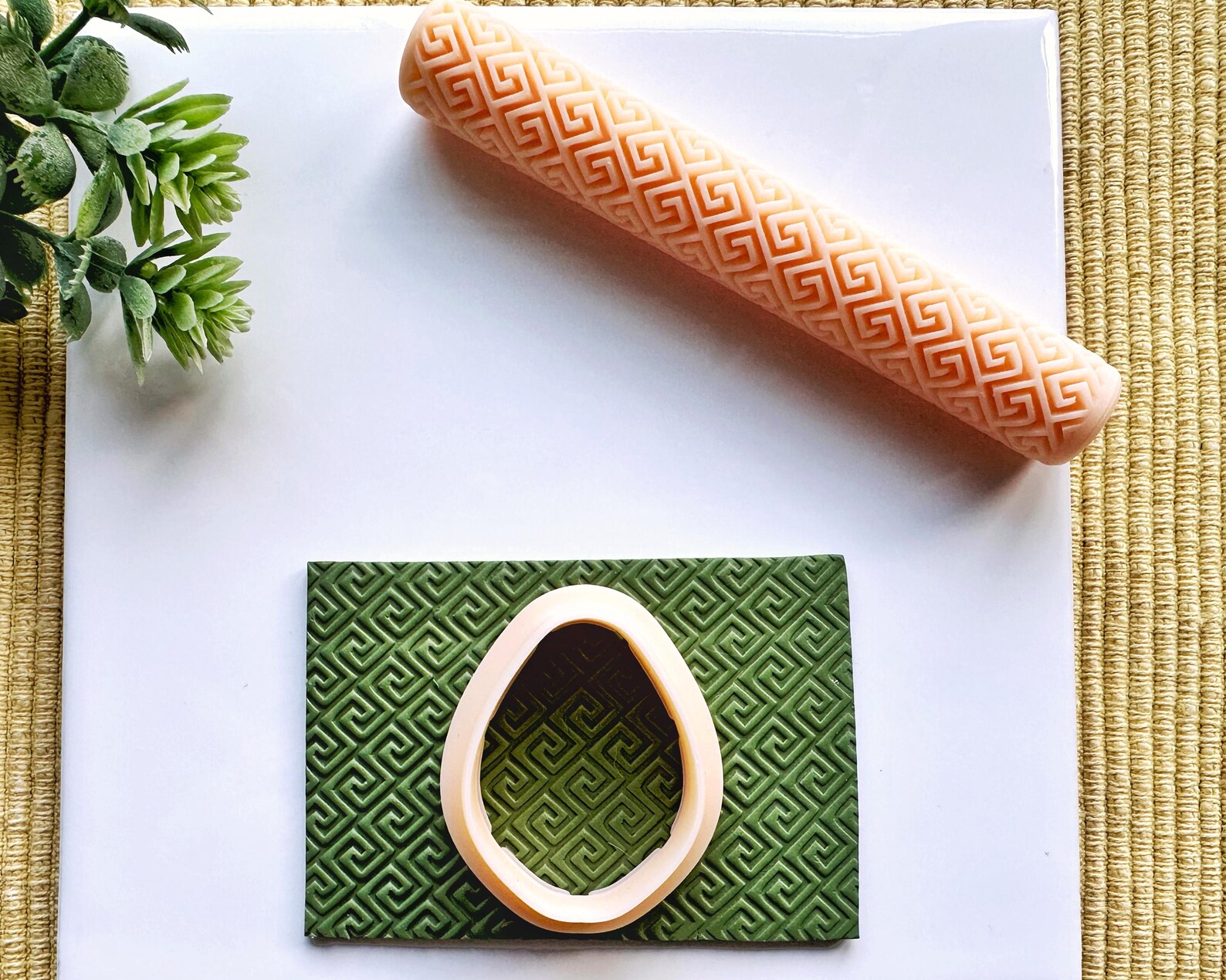Geometric Lines Texture Roller for Polymer Clay – Modern Linear Pattern ...