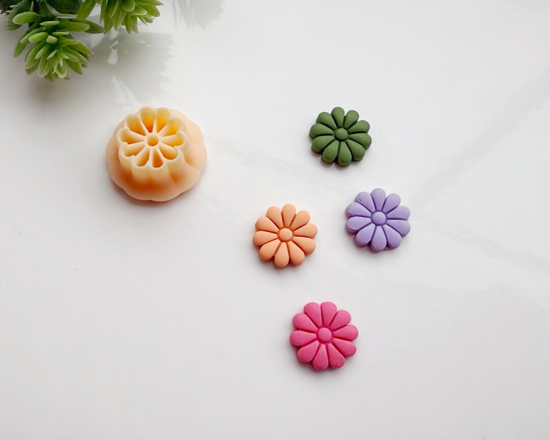 10 Petal Daisy Clay Cutter, Floral Polymer Clay Cutter, Spring Flower ...