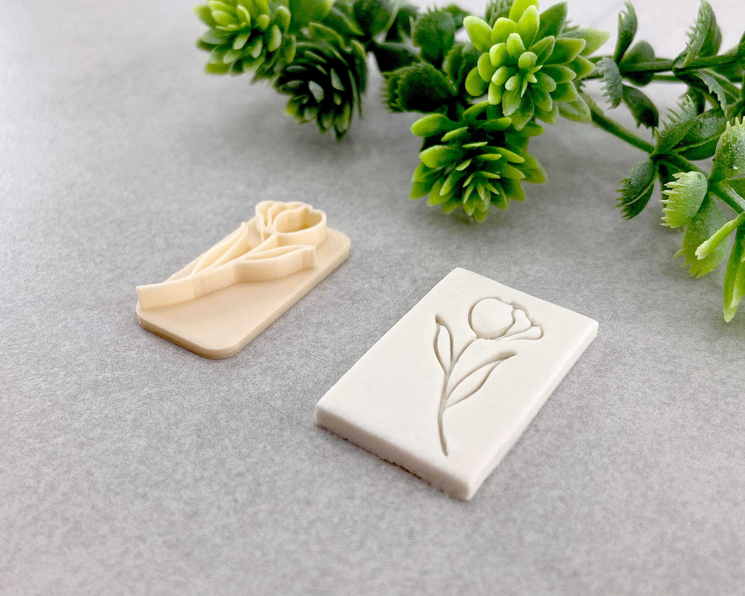 3D tulip 2 soap stamp,Polymer Clay Stamp Cookie Stamp Soap Making ...