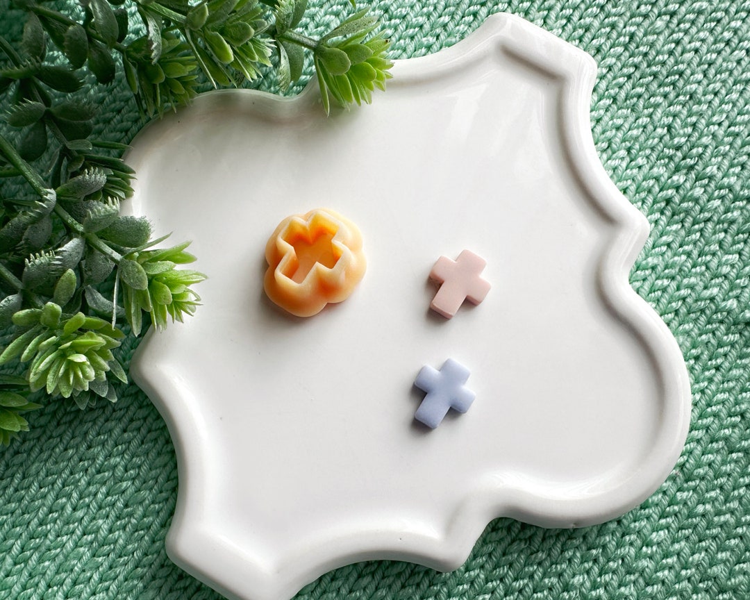 Cross Clay Cutter, Outline Cross Polymer Clay Cutter, Cute Stud Earring ...