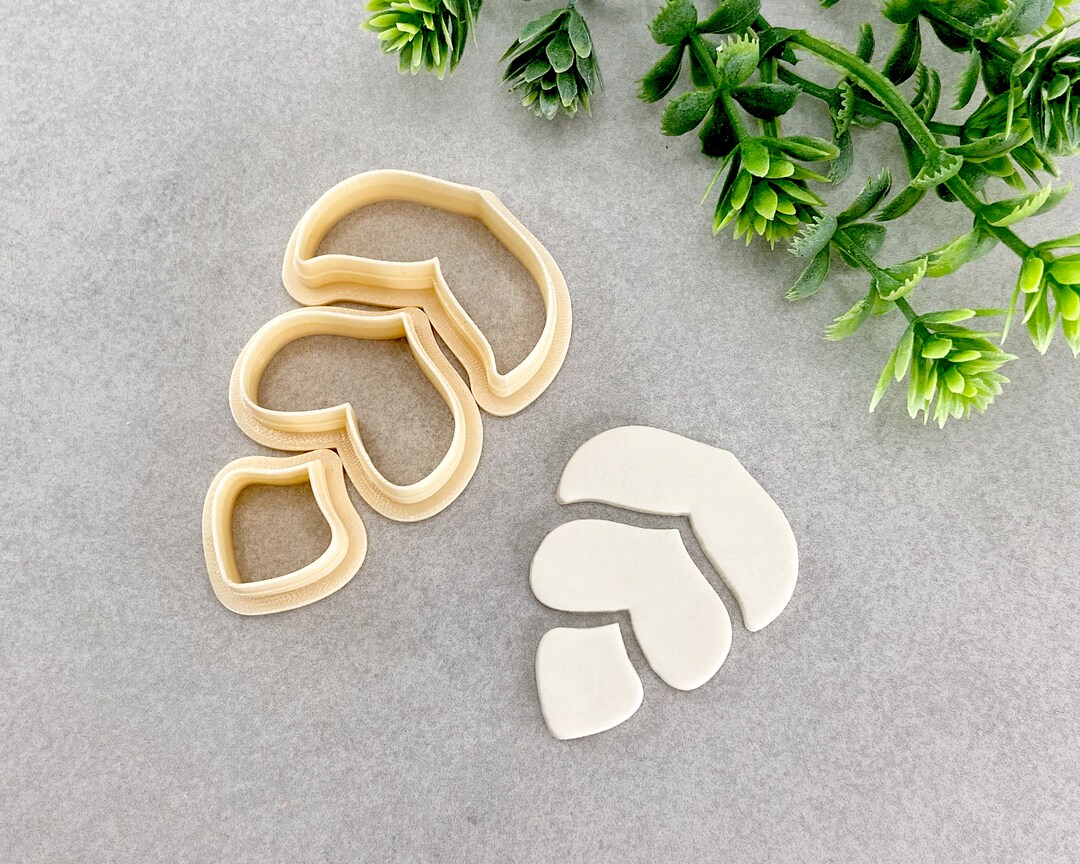 Botanicals Dangle Spring Clay Cutter Set, Floral Leaves Dangle Polymer ...