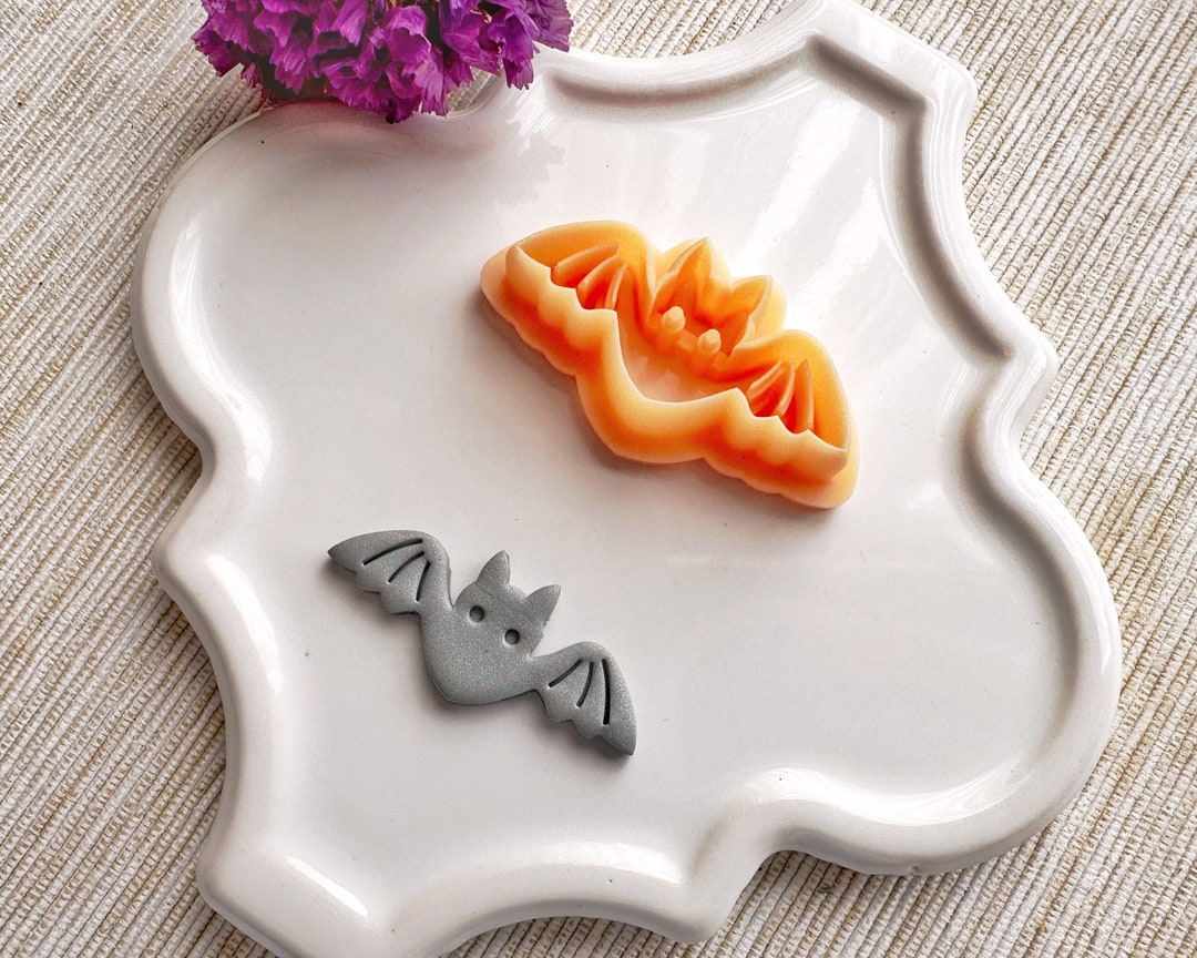 Embossing Bat Clay Cutter, Spooky Halloween Clay Cutter, Halloween Bat ...