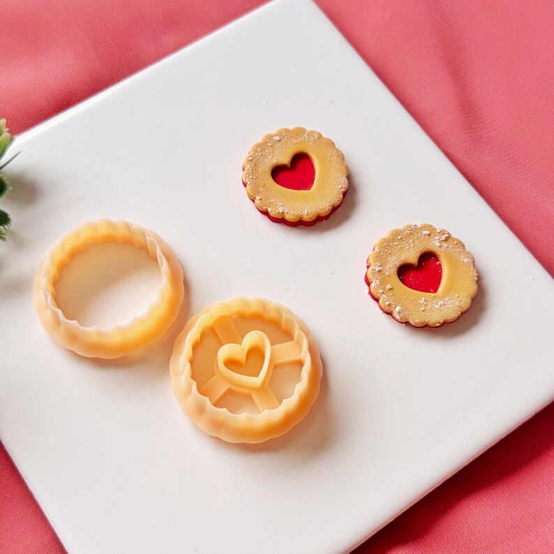 Heart Jam Cookie Clay Cutter Set, Valentine Earring Cutter - Etsy