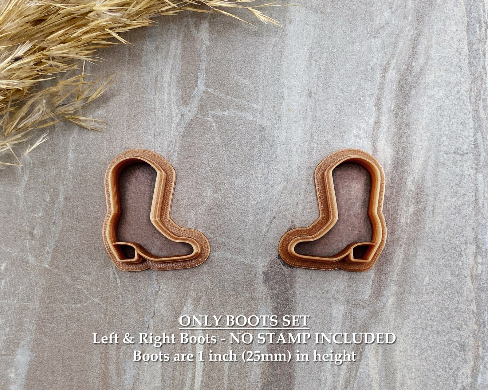Cowboy Boots Clay Cutter Set With Stamps Embossing Boots - Etsy